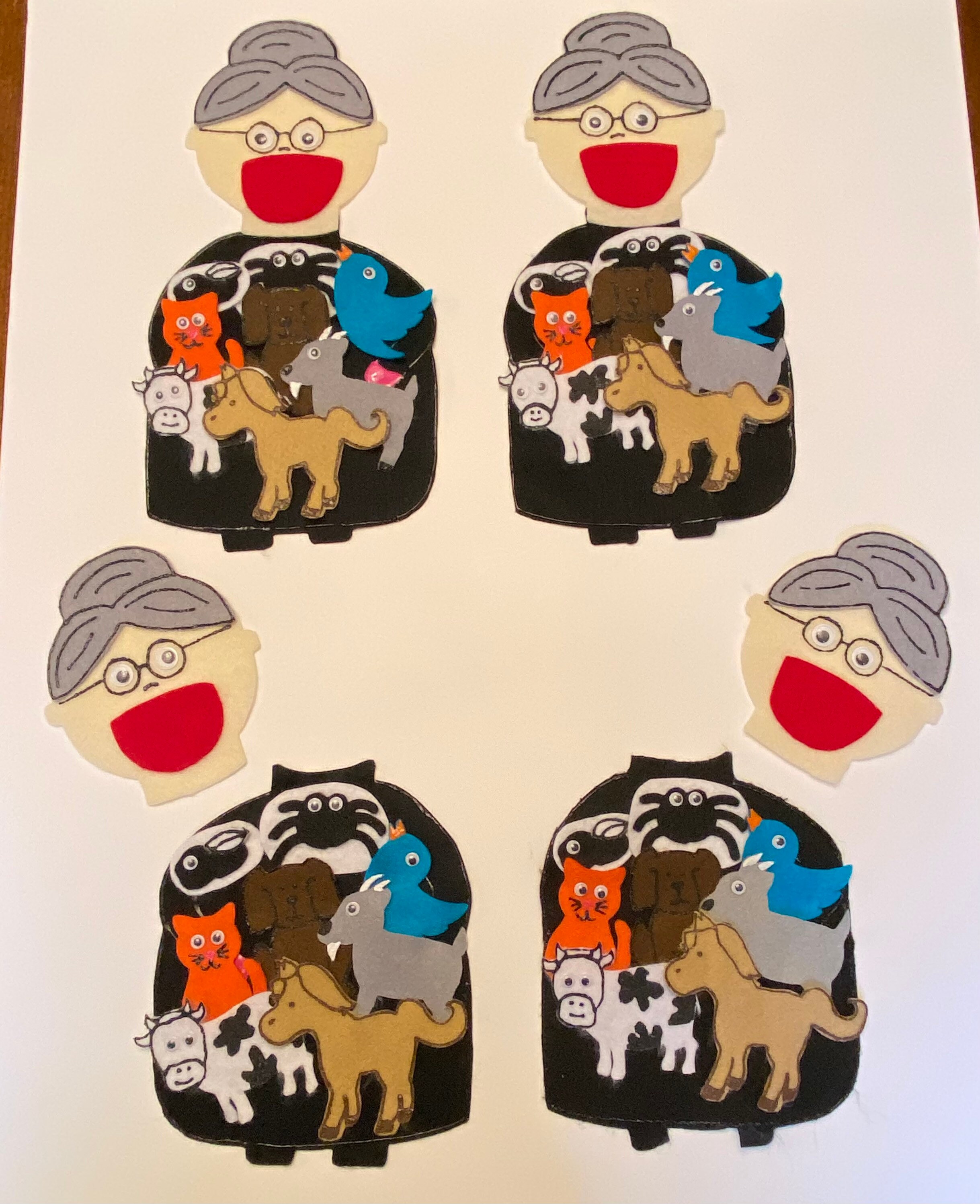 There Was an Old Lady Who Swallowed a Fly //felt Board Story //felt Set ...