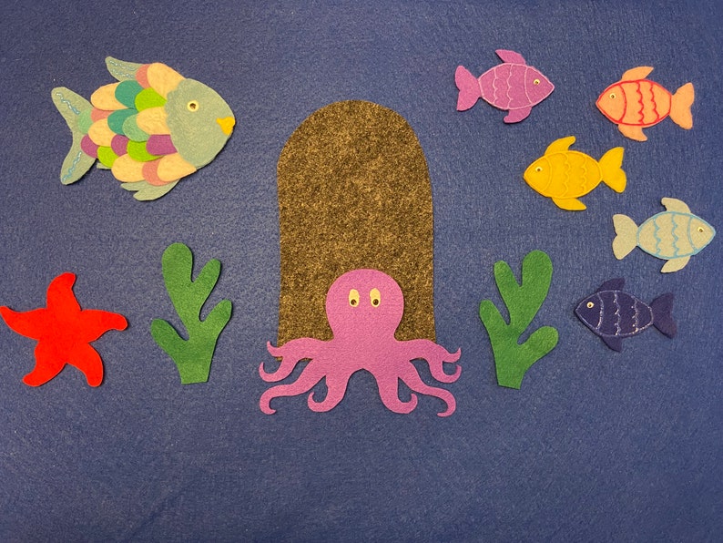 Rainbow Fish, Felt Story, Flannel Board Story, Teacher Resource ...