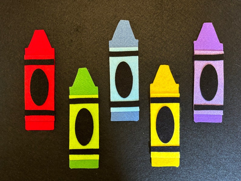 5 Little Crayons Felt Board Story Set, Preschool Learning - Etsy