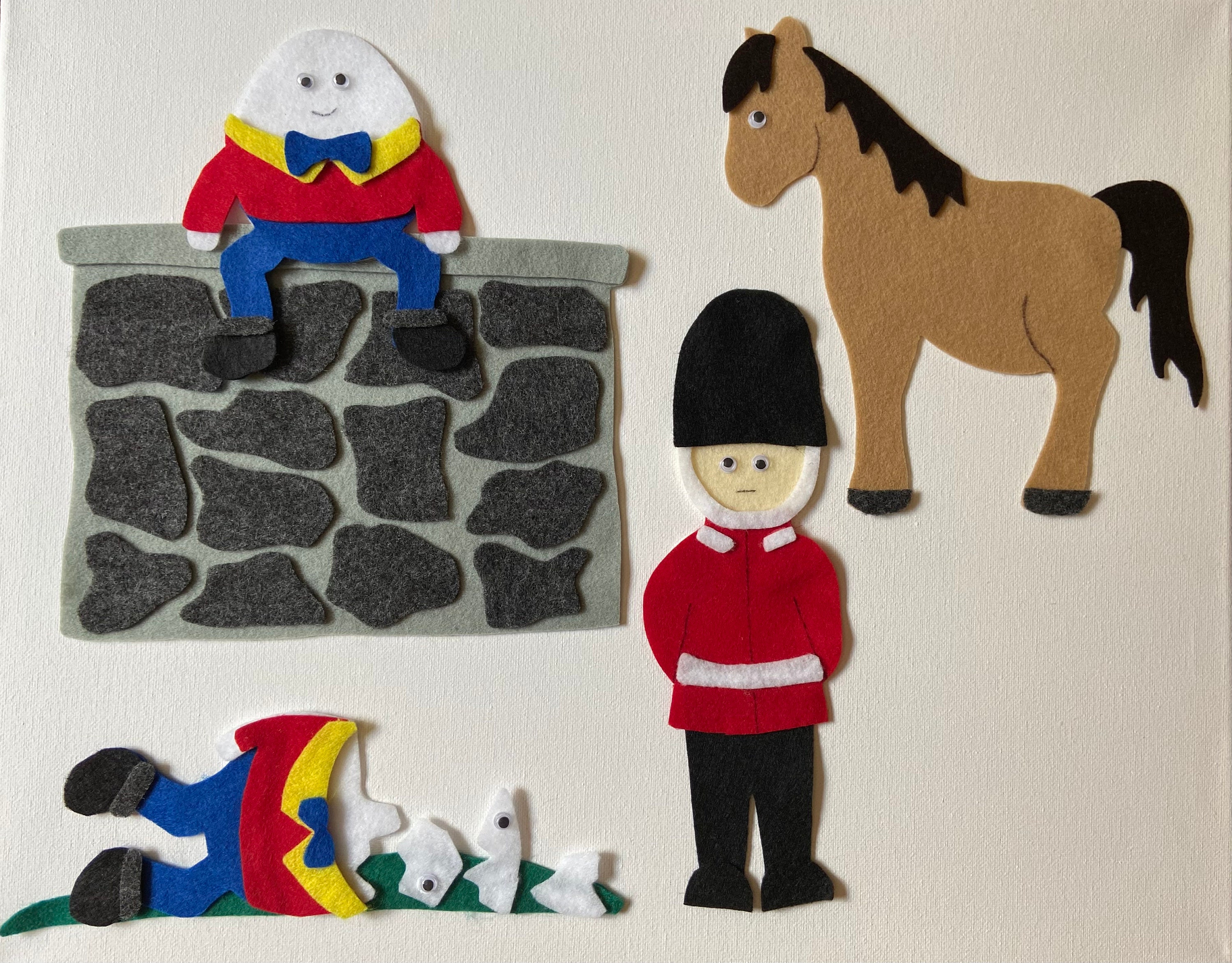 Humpty Dumpty Felt Story Set, Preschool Nursery Rhyme - Etsy