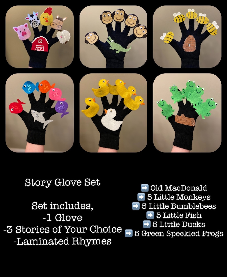 Story Glove Felt Set //felt Board Story //felt Set // Circle - Etsy