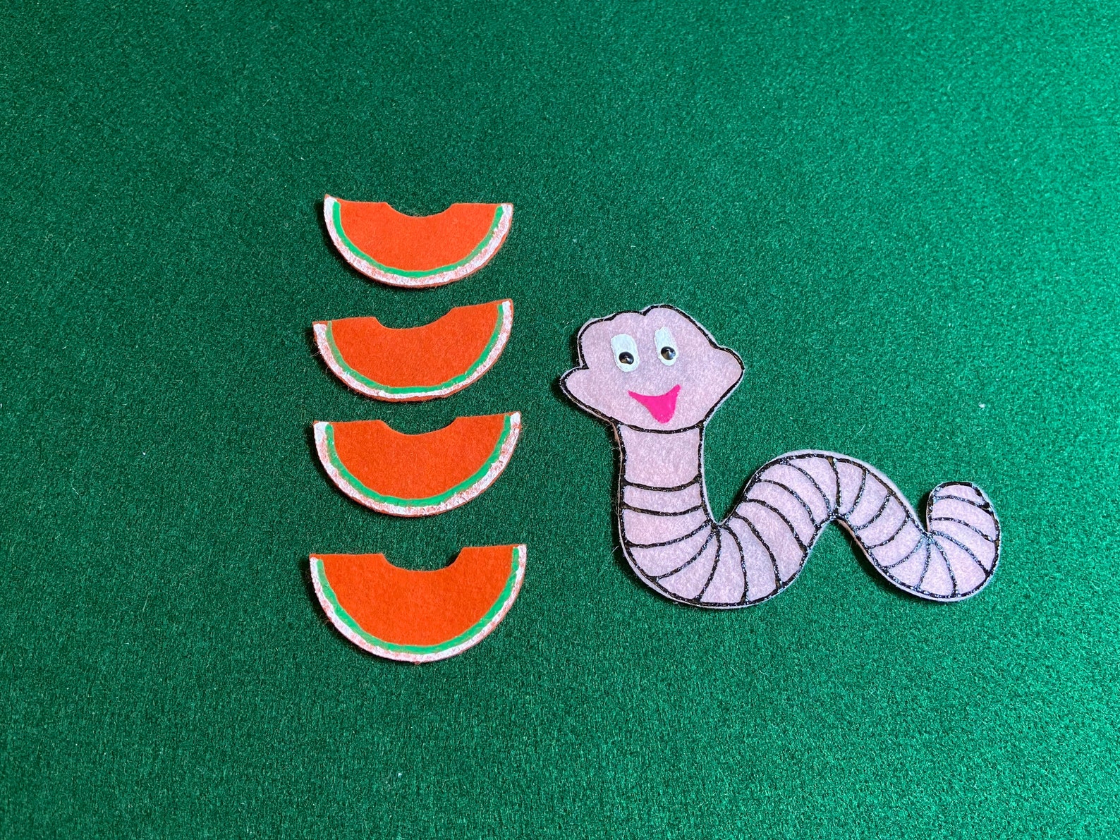 Herman the Worm Felt Set //felt Board Story //felt Set // Circle Time ...