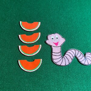 Herman the Worm Felt Set //felt Board Story //felt Set // Circle Time ...
