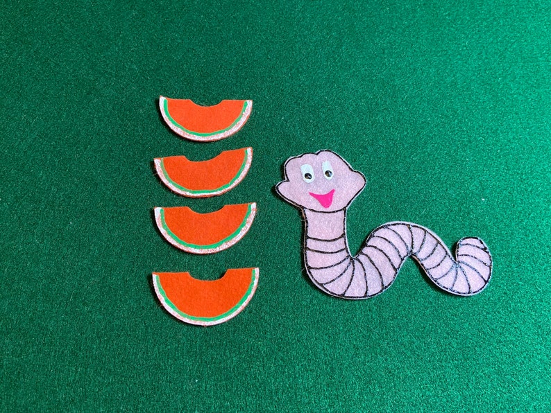 Herman the Worm Felt Set //felt Board Story //felt Set // Circle Time ...