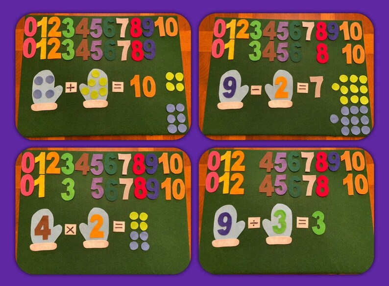 Math/counting Felt Set//felt Board //montessorri Counting Circles ...