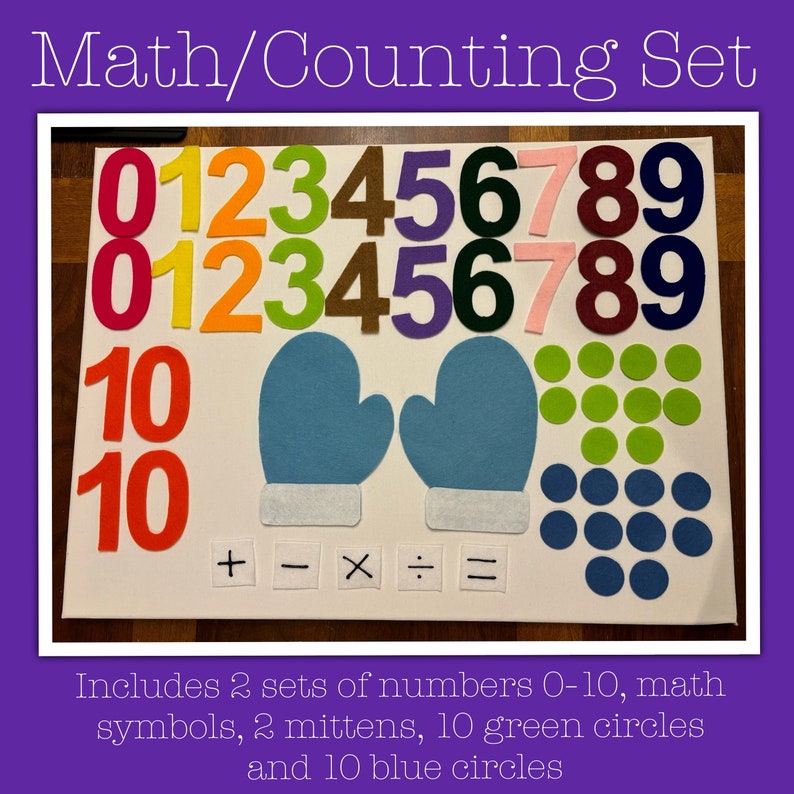 Math/counting Felt Set//felt Board //montessorri Counting Circles ...