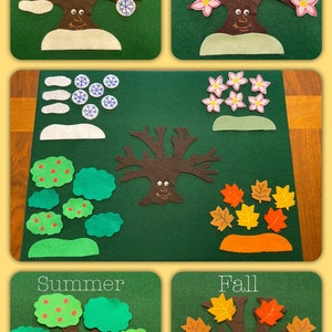 4 Seasons Felt Set, Felt Story, Flannel Board Story, Teacher Resource ...