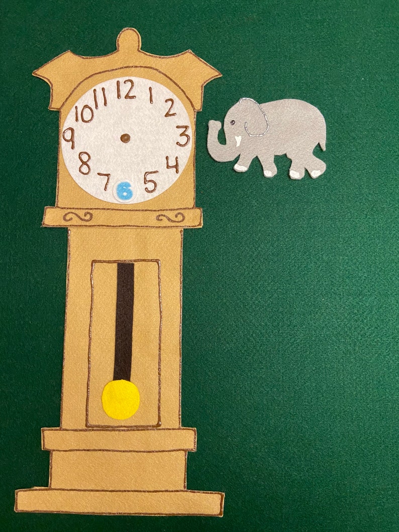 Hickory Dickory Dock Felt Set //felt Board Story //felt Set // Circle ...