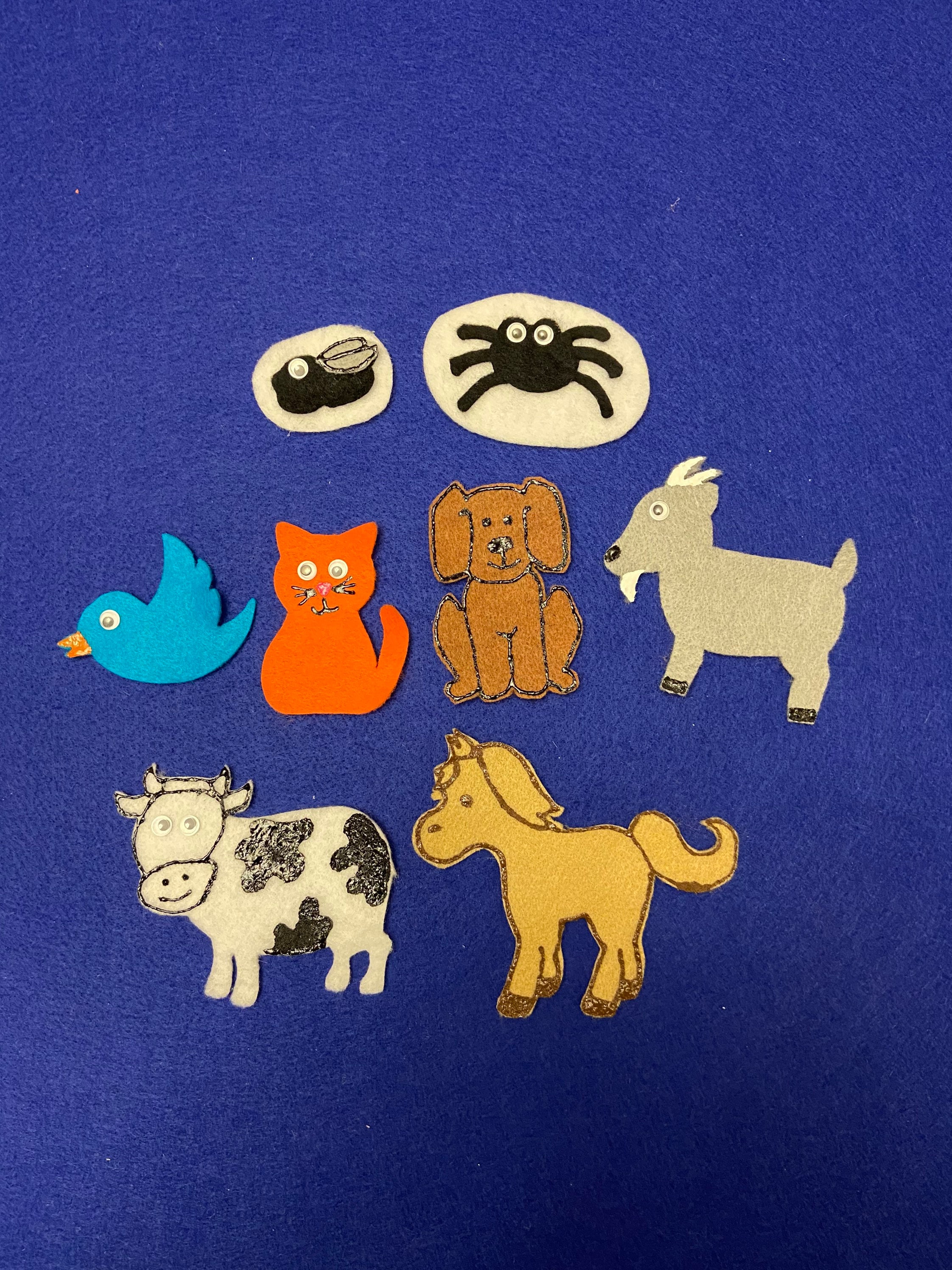 There Was an Old Lady Who Swallowed a Fly //felt Board Story //felt Set ...