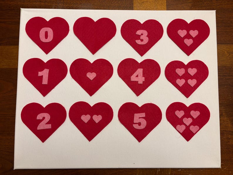 Valentine Hearts Number Match//teacher Resource //felt Board Story ...