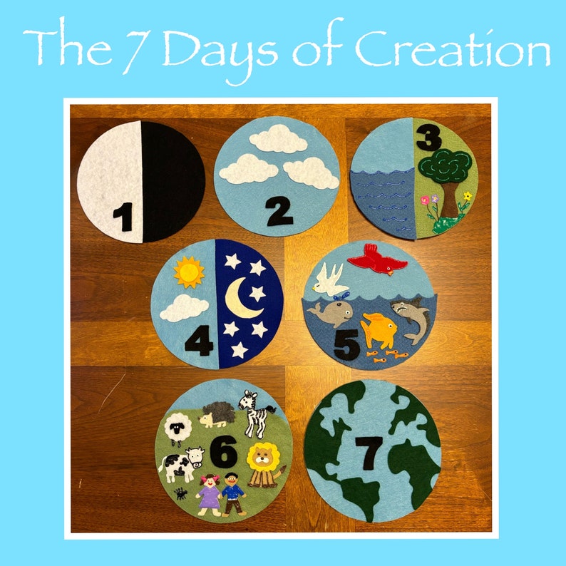 The 7 Days of Creation Felt Set //felt Board Story // Felt Set ...