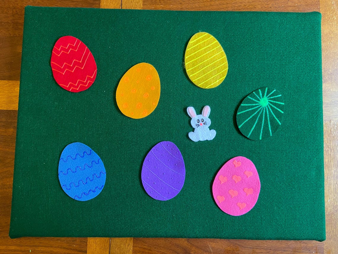 Little Bunny Hide and Seek Felt Set // Board Story //felt Set // Circle ...