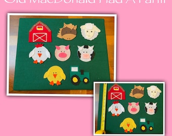 Old Mcdonald's Farm Felt Board Set - Etsy