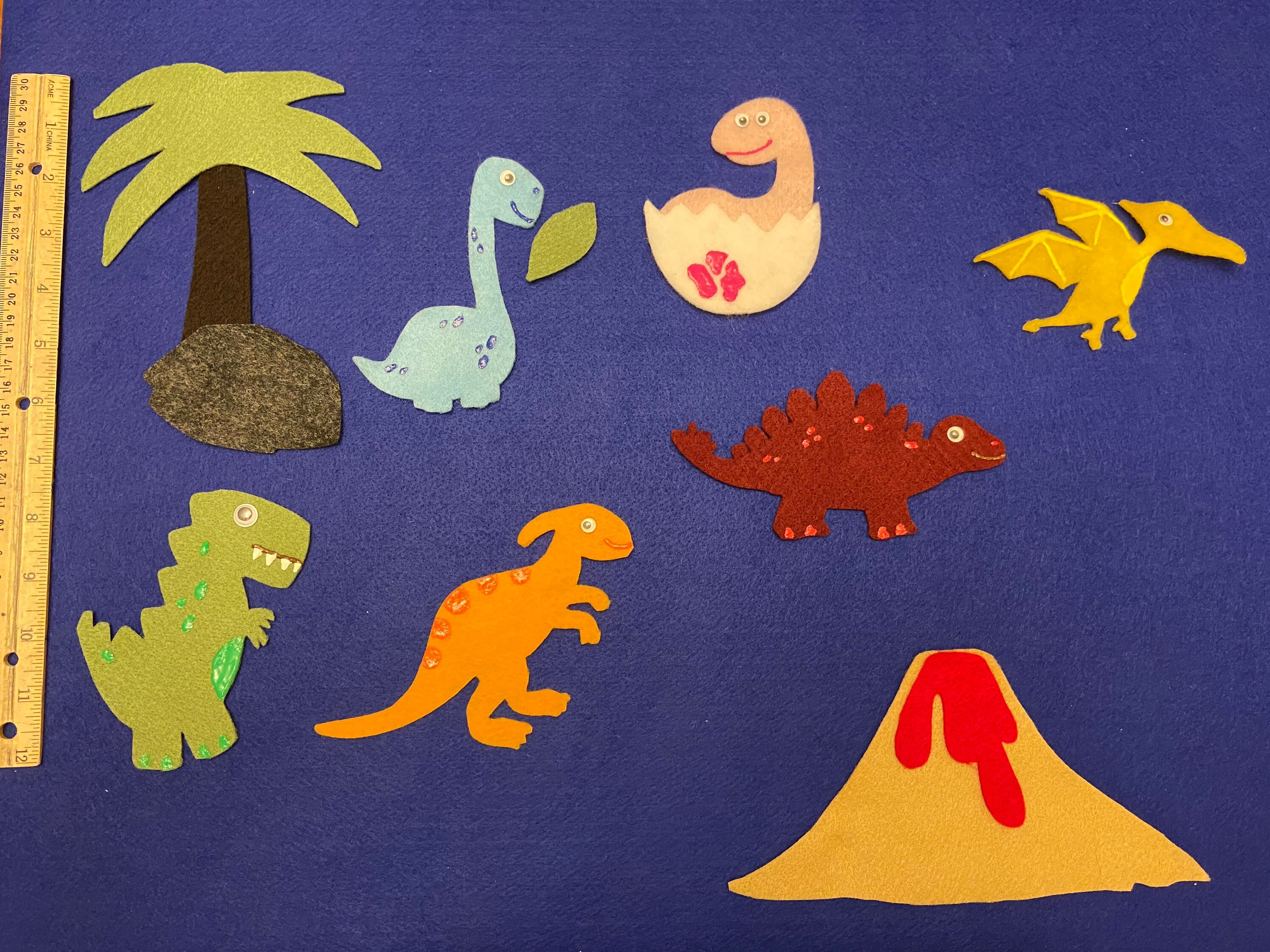 Dinosaur Felt Set //felt Board Story //felt Set // Circle Time ...