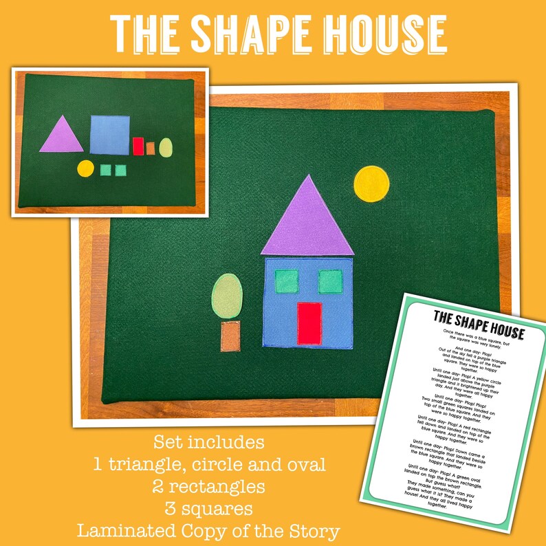 Shape House Felt Story //felt Board Story //felt Set // Circle - Etsy
