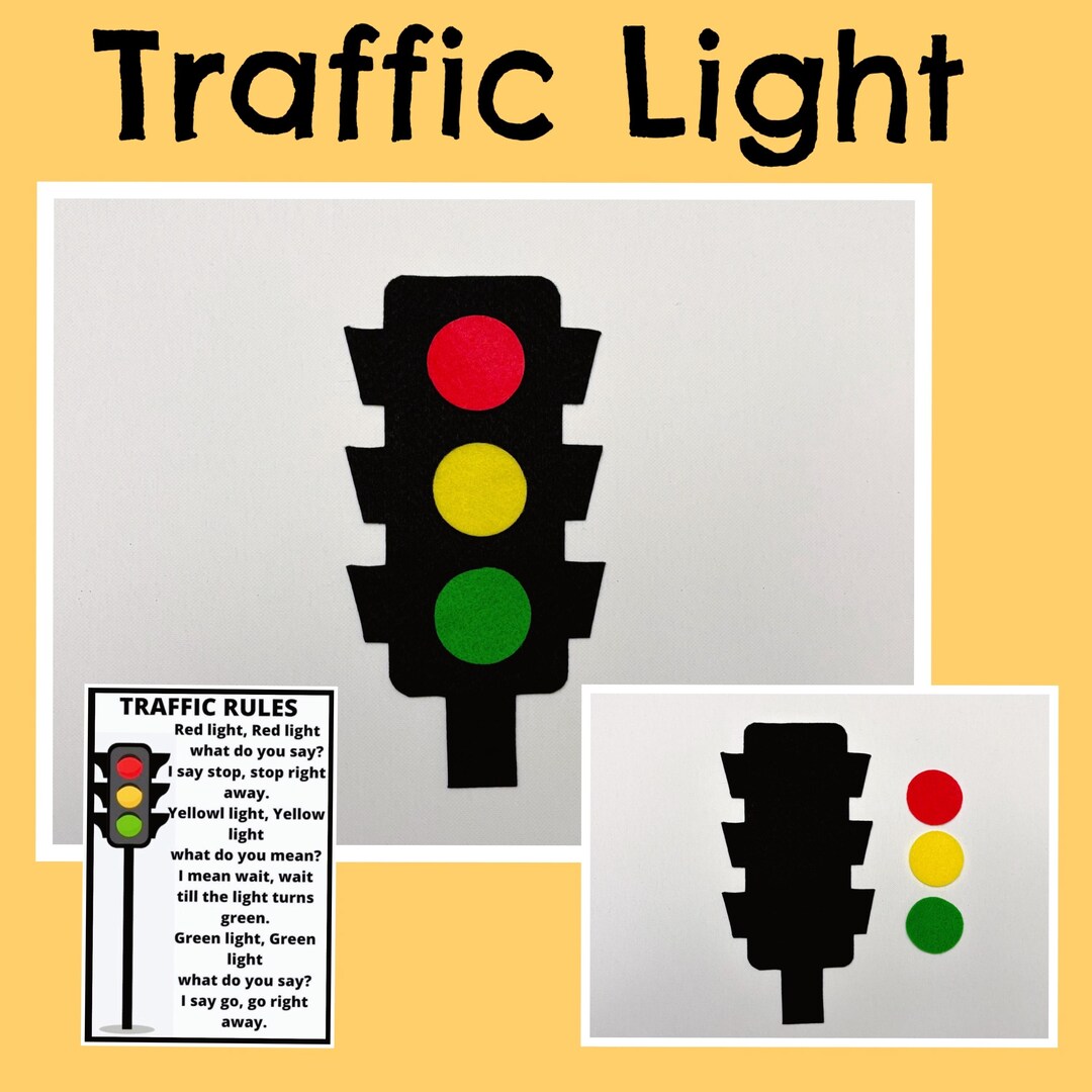 Traffic Light Felt Board Story, Preschool Teacher Resource - Etsy