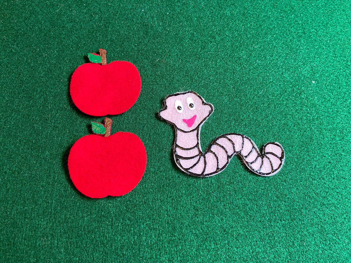 Herman the Worm Felt Set //felt Board Story //felt Set // Circle Time ...