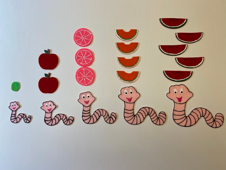 Herman the Worm Felt Set //felt Board Story //felt Set // Circle Time ...