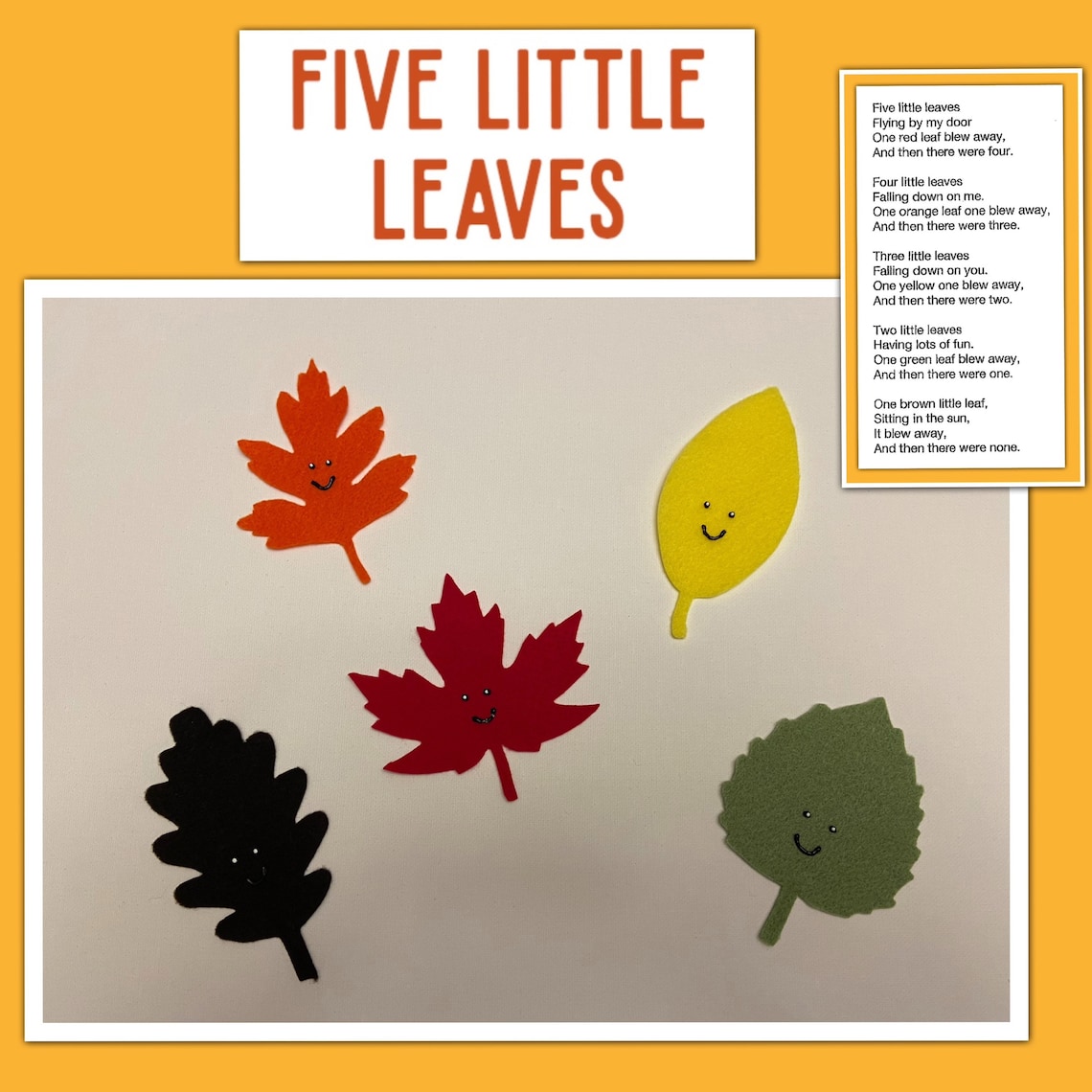Fall Story Time Felt Set, Felt Story, Flannel Board Story, Teacher ...