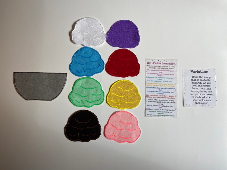 Ice Cream Sensation Felt Rhyme /circle Time/storytime Activity ...