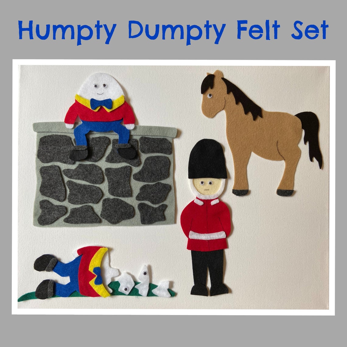 Humpty Dumpty Felt Story Set, Preschool Nursery Rhyme - Etsy