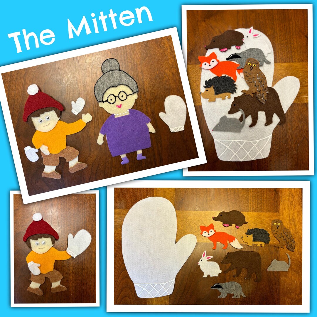 The Mitten Felt Story Winter Felt Stories Felt Animals Preschool ...