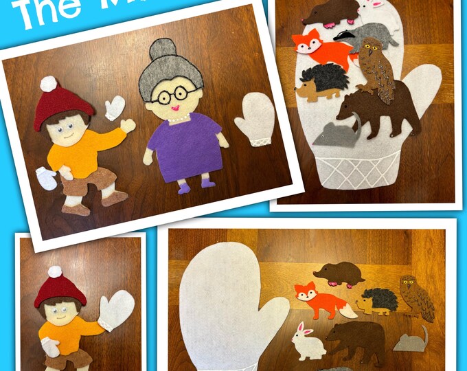 The Mitten Felt Story Set: Winter Forest Animals Flannel Board - Etsy ...