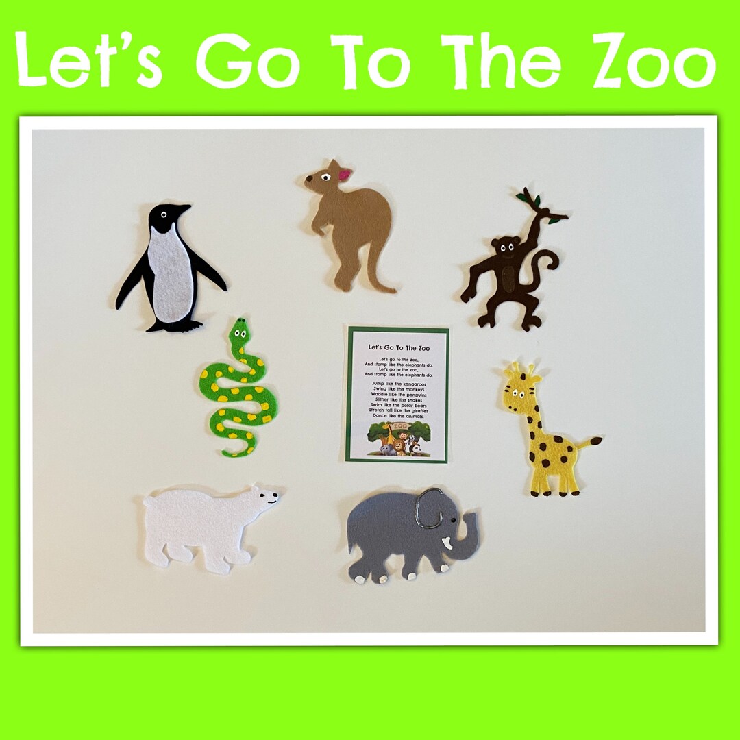Zoo Animal Felt Set //felt Board Story //felt Set // Circle Time ...