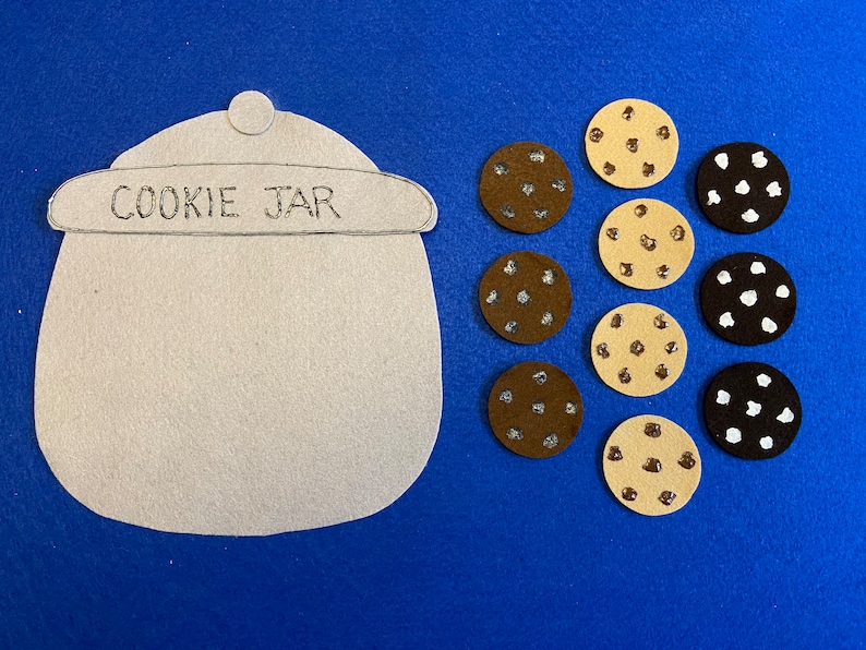 Who Stole the Cookie From the Cookie Jar Felt Set //felt Board Story ...