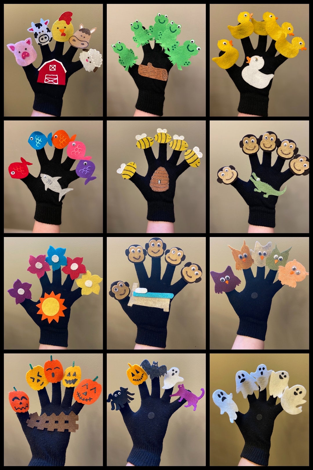 Story Glove Felt Set //felt Board Story //felt Set // Circle Time ...