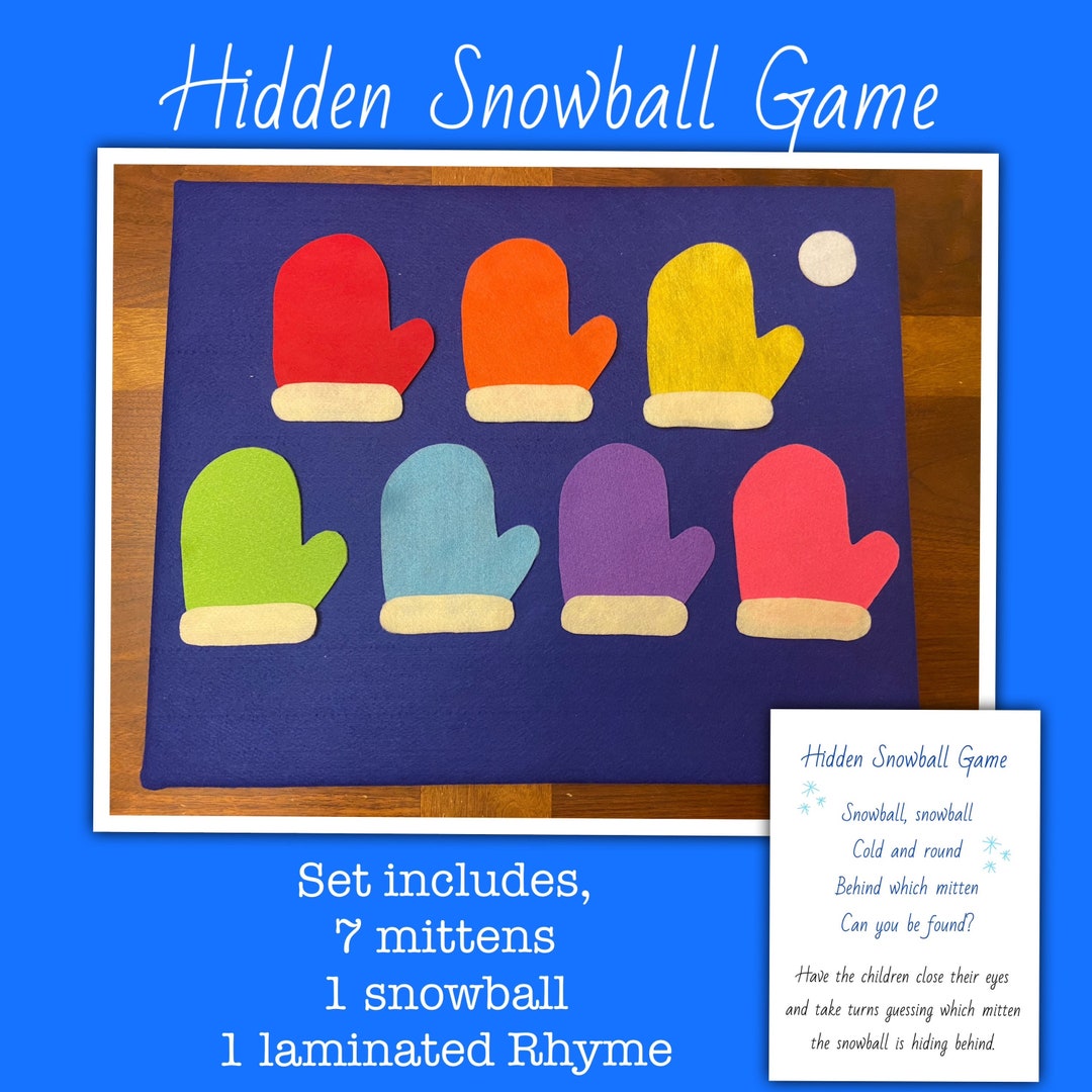 Hidden Snowball Felt Game //felt Board Story //felt Set // Circle Time ...
