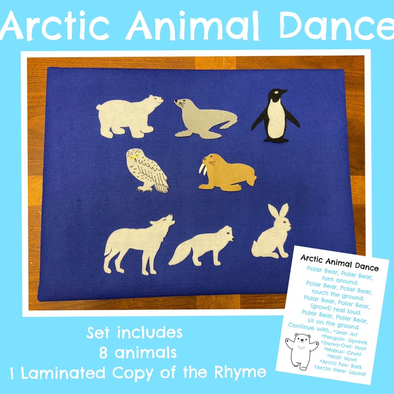 Arctic Animal Felt Set// Learning Resource// Felt Board Story //felt ...