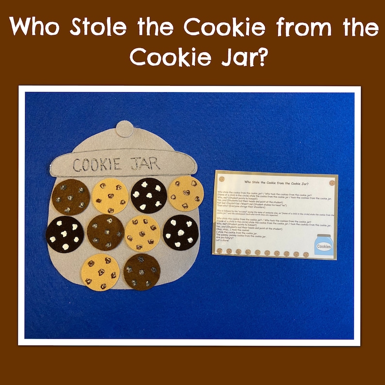 Who Stole the Cookie From the Cookie Jar Felt Set //felt Board Story ...