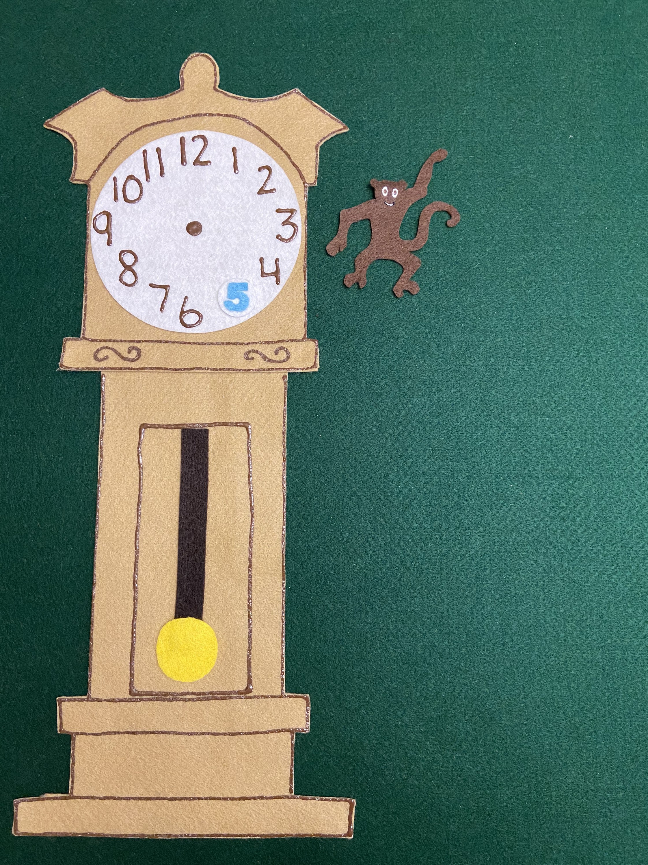 Hickory Dickory Dock Felt Set //felt Board Story //felt Set // Circle ...