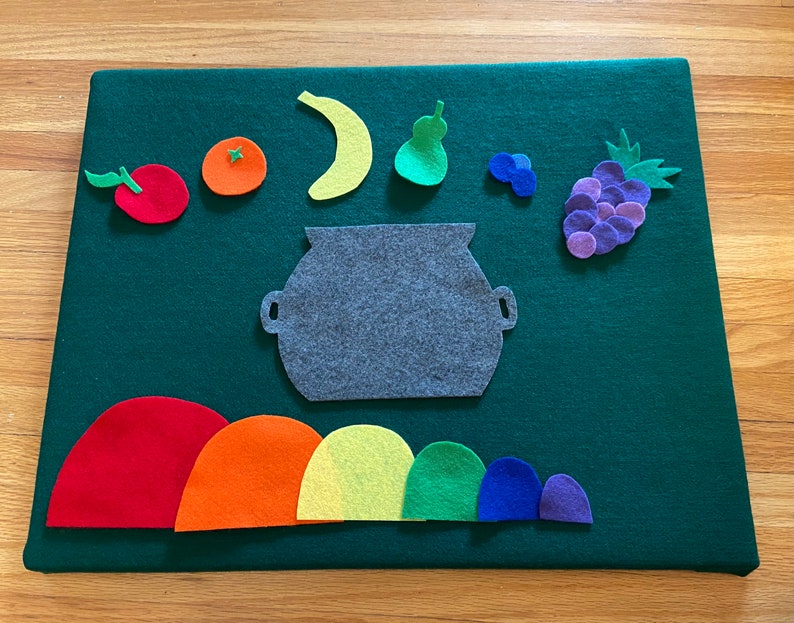 Rainbow Stew Felt Set // Board Story //felt Set // Circle Time ...