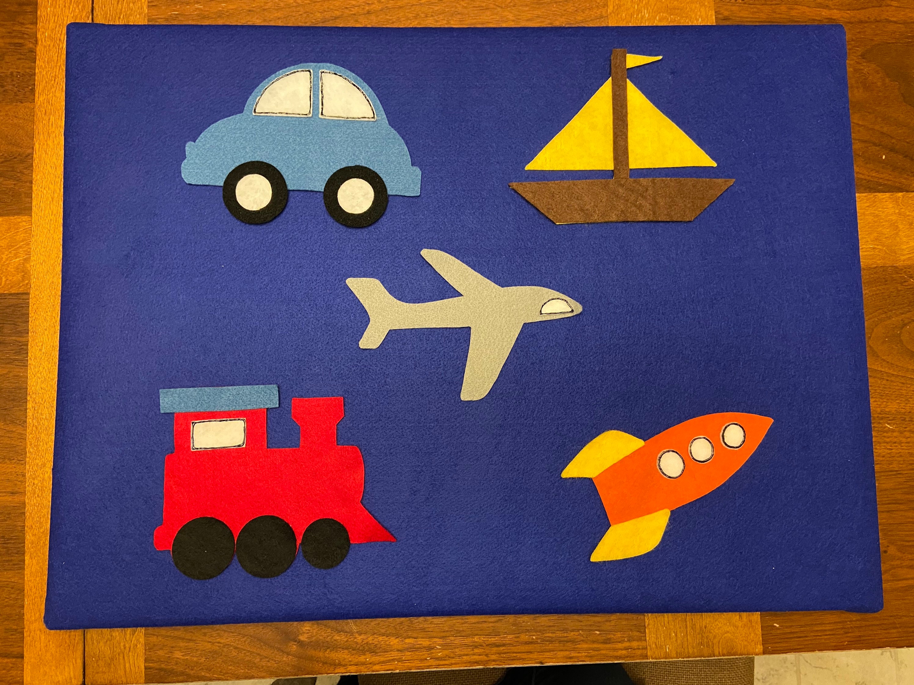 Transportation Felt Set, Felt Board Story, Felt Set, Circle Time ...
