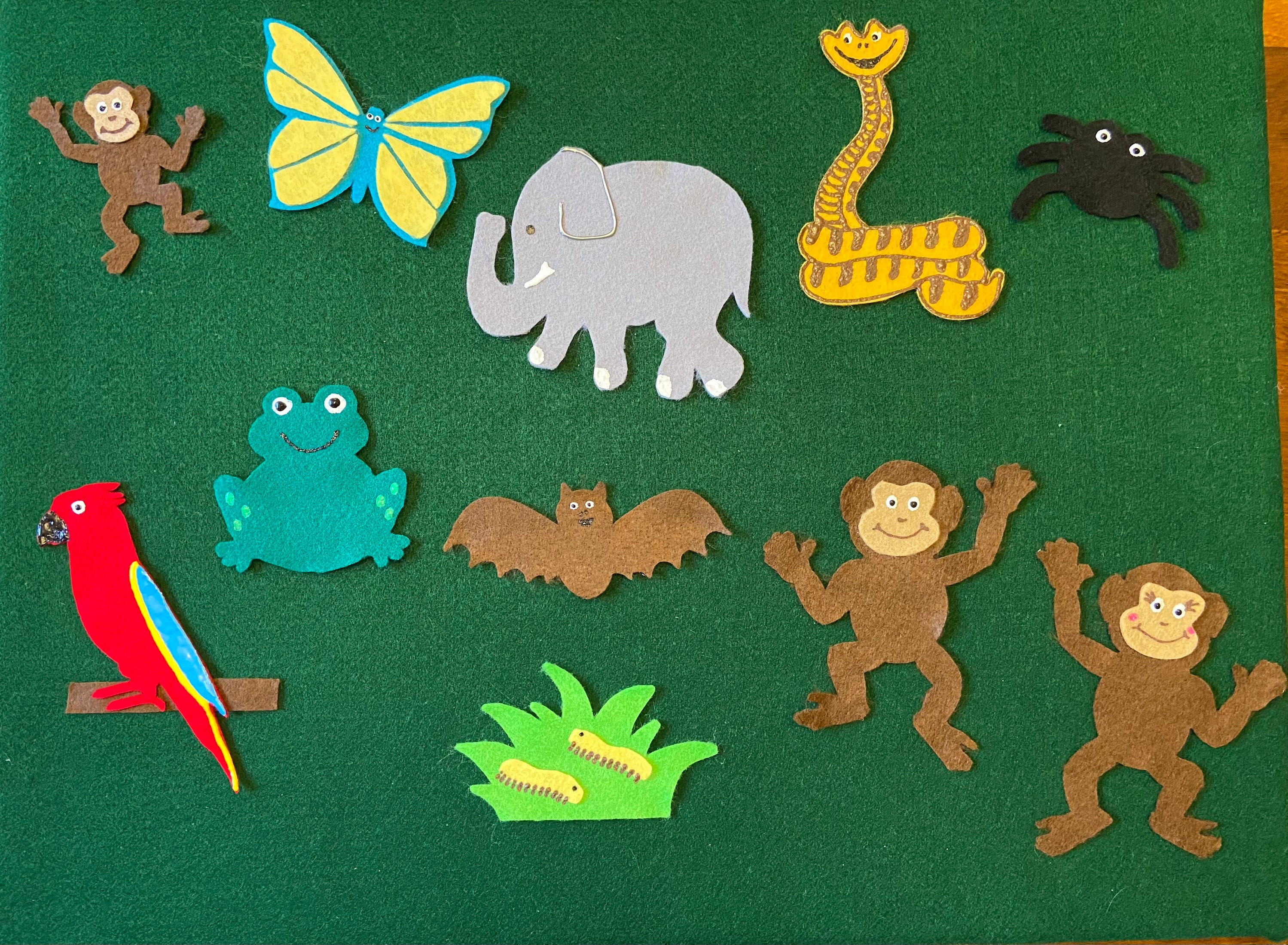 Monkey Puzzle Felt Story //felt Board Story //felt Set // Circle Time ...