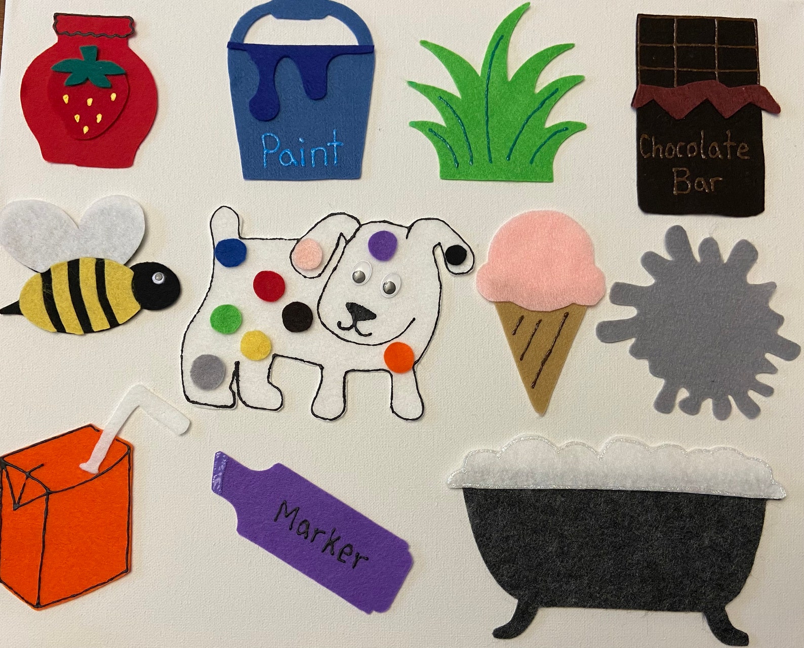 Dog’s Colorful Day //felt Board Story //felt Set // Circle Time ...