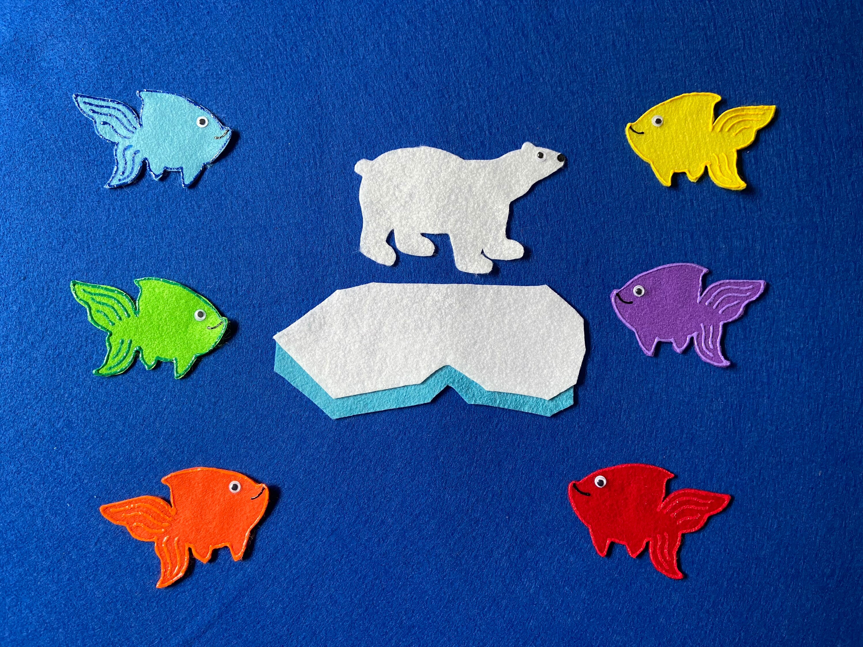 Marco the Polar Bear Felt Set/circle Time/storytime Activity/preschool ...