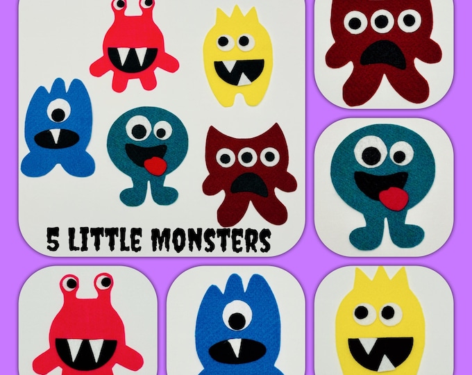 I’m a Little Monster Polka Dot Monster Felt Story: Handmade Flannel ...