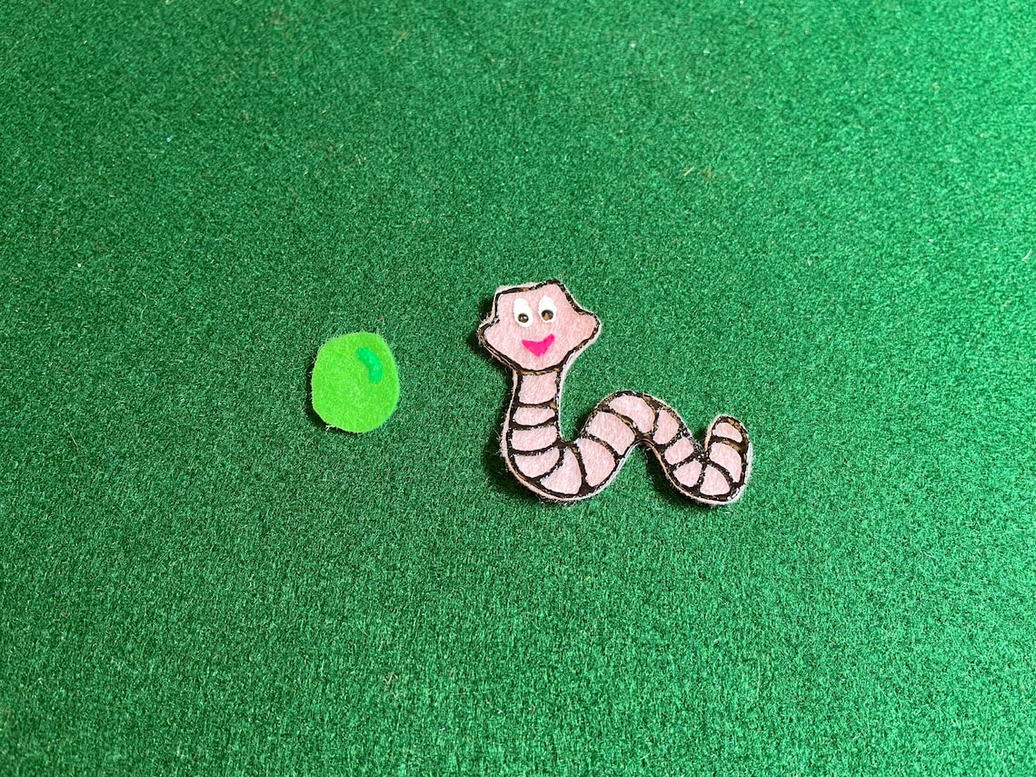 Herman the Worm Felt Set //felt Board Story //felt Set // Circle Time ...