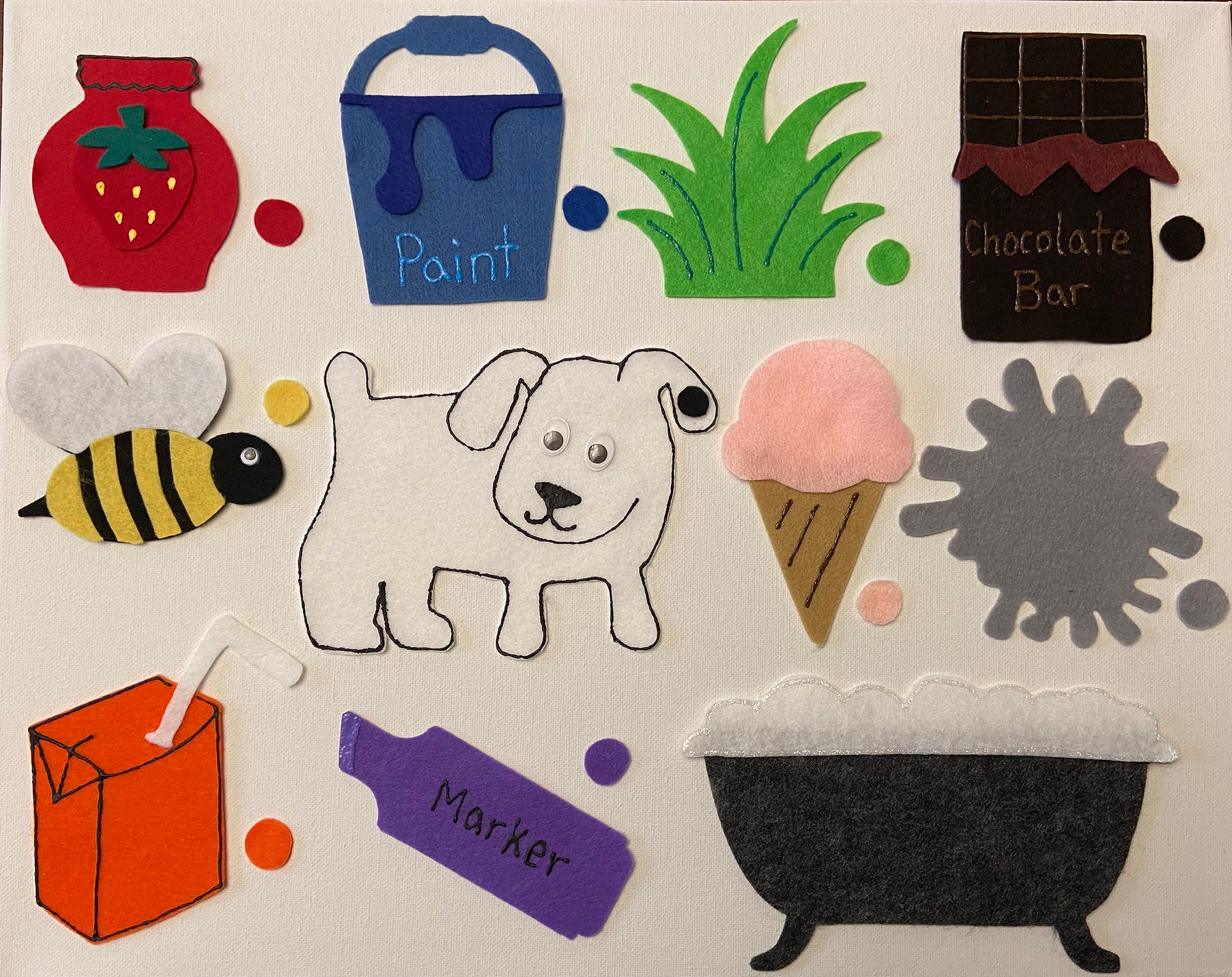 Dog’s Colorful Day //felt Board Story //felt Set // Circle Time ...