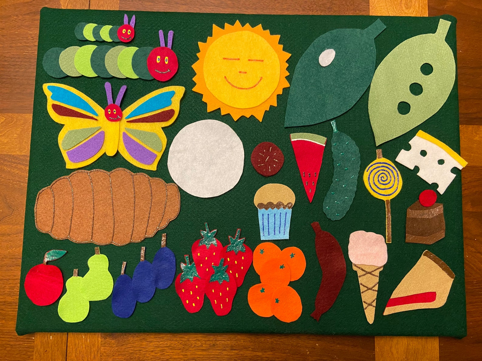 The Very Hungry Caterpillar Felt Story //felt Board Story - Etsy
