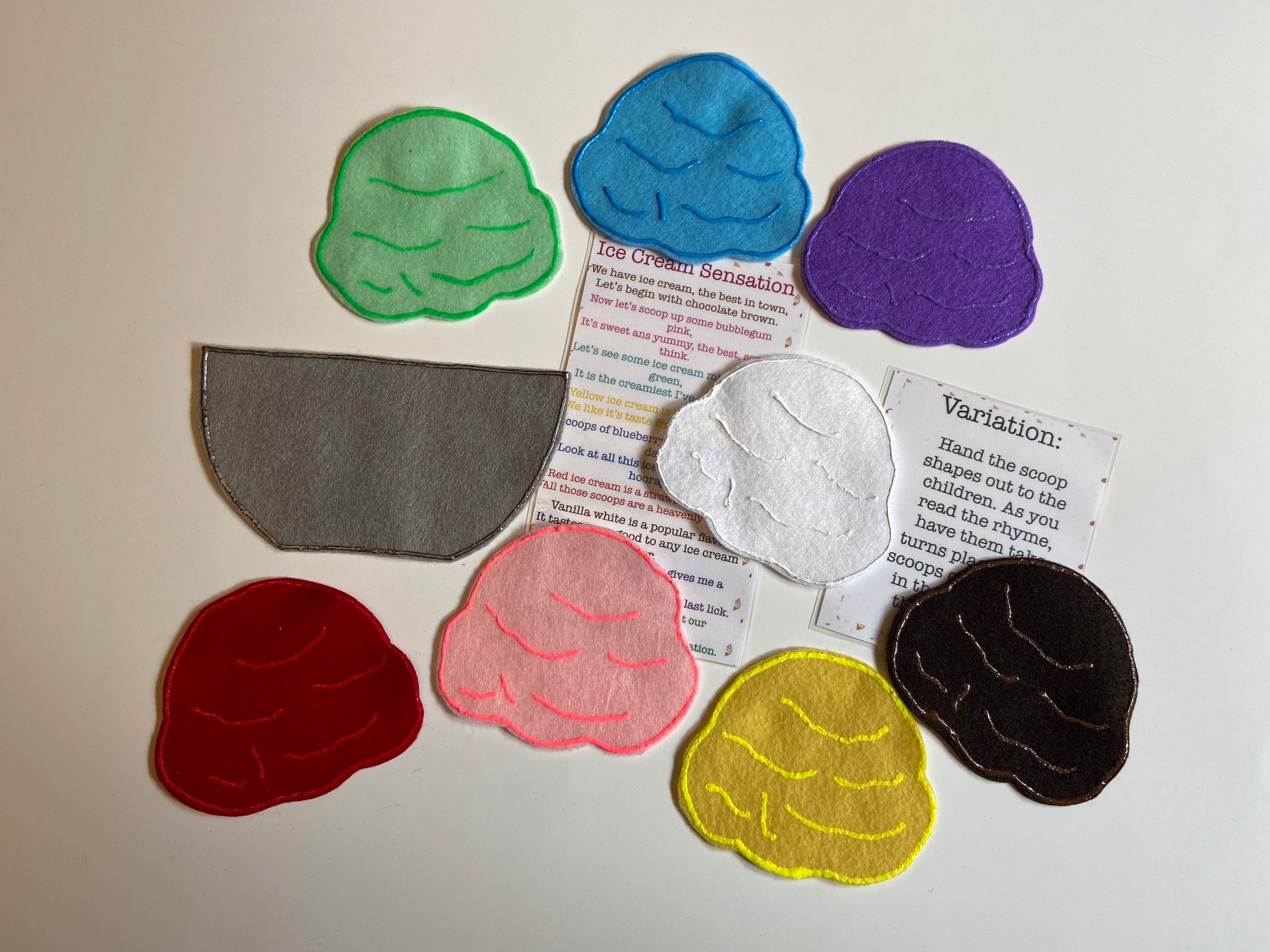 Ice Cream Sensation Felt Rhyme /circle Time/storytime Activity ...