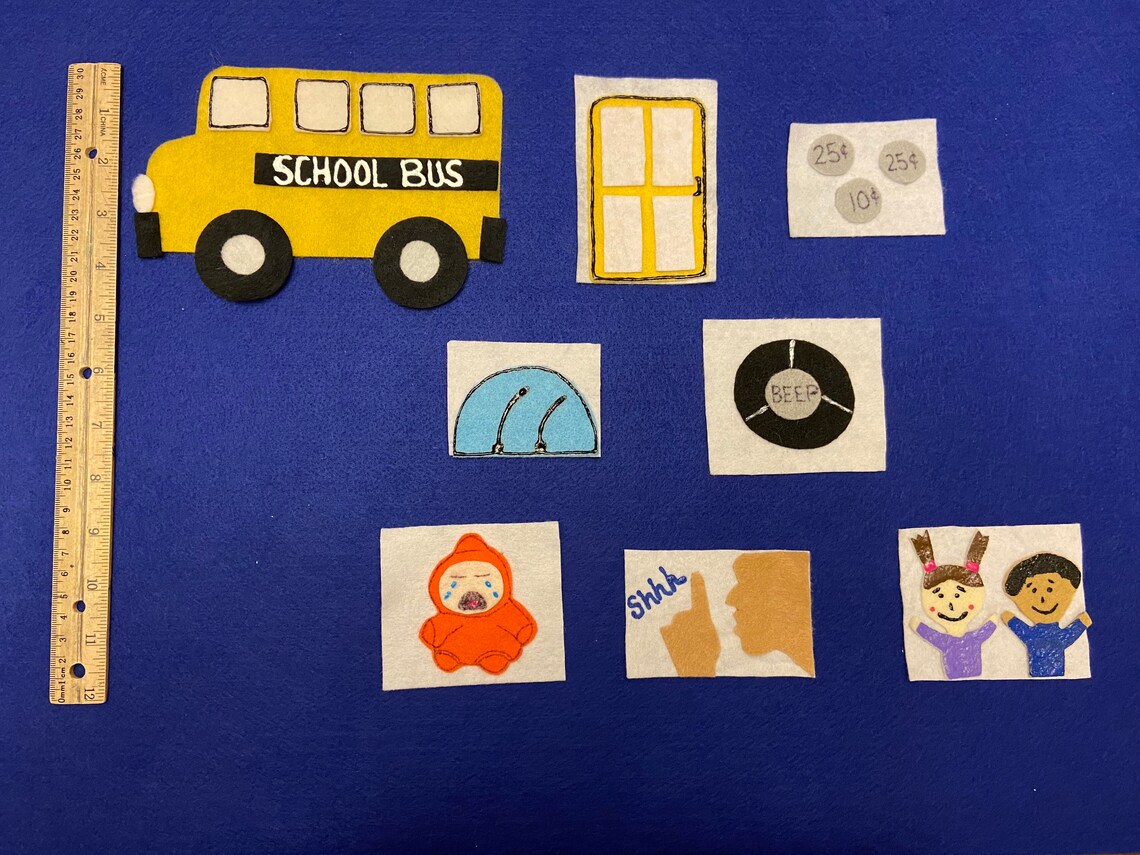 Wheels on the Bus Felt Story Set, Circle Time Activity - Etsy