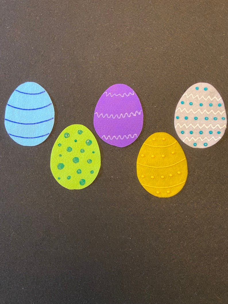 5 Little Easter Eggs Felt Set // Board Story //felt Set // Circle Time ...