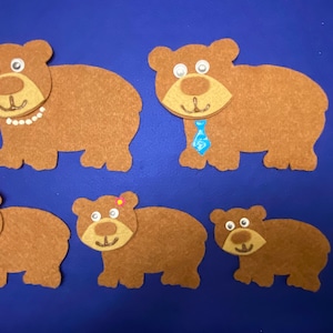 Hibernating Bear Family Felt Set/circle Time/storytime Activity ...