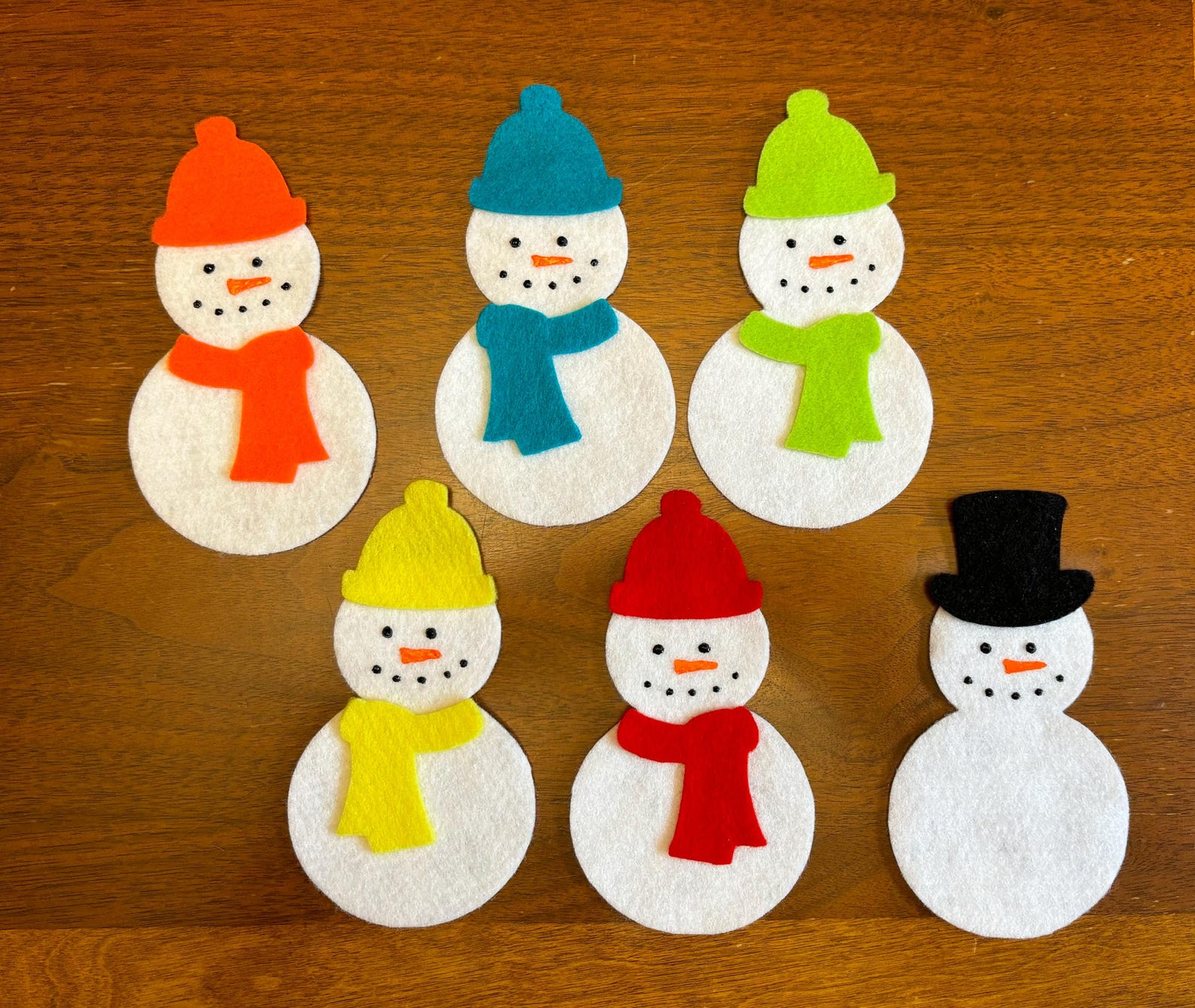5 Little Snowmen, Christmas Storytime Felt, Felt Story, Flannel Board ...
