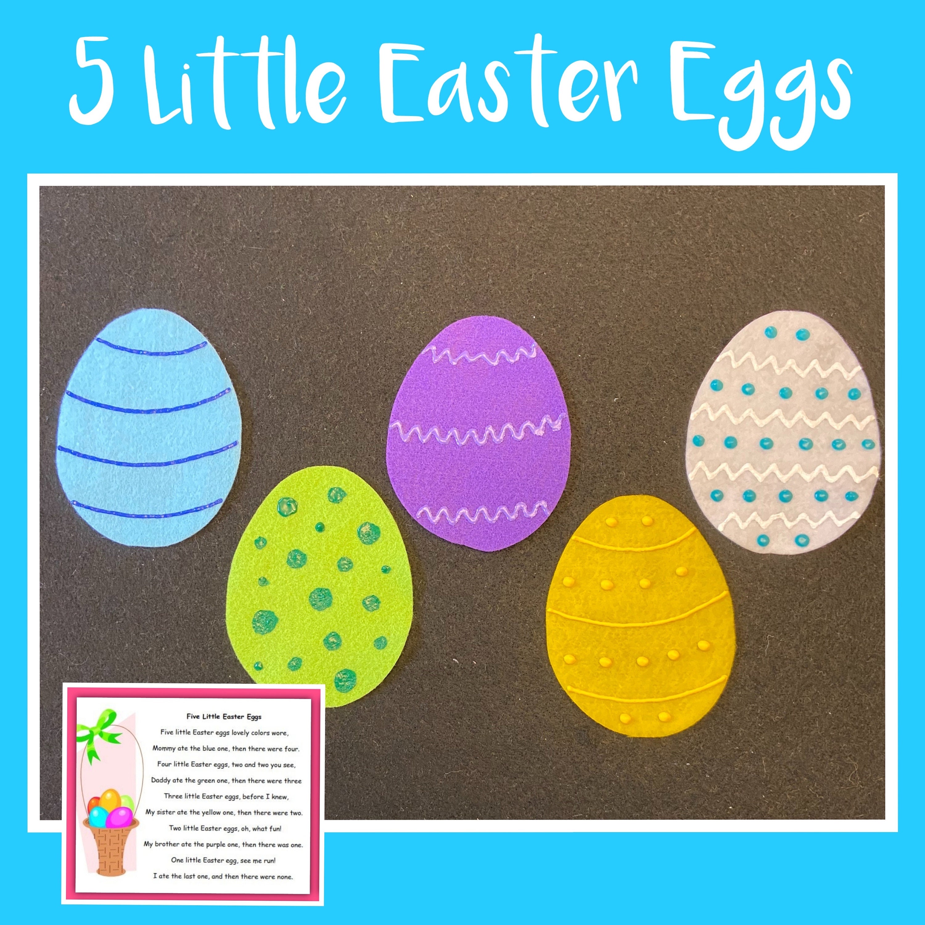 5 Little Easter Eggs Felt Set // Board Story //felt Set // Circle Time ...