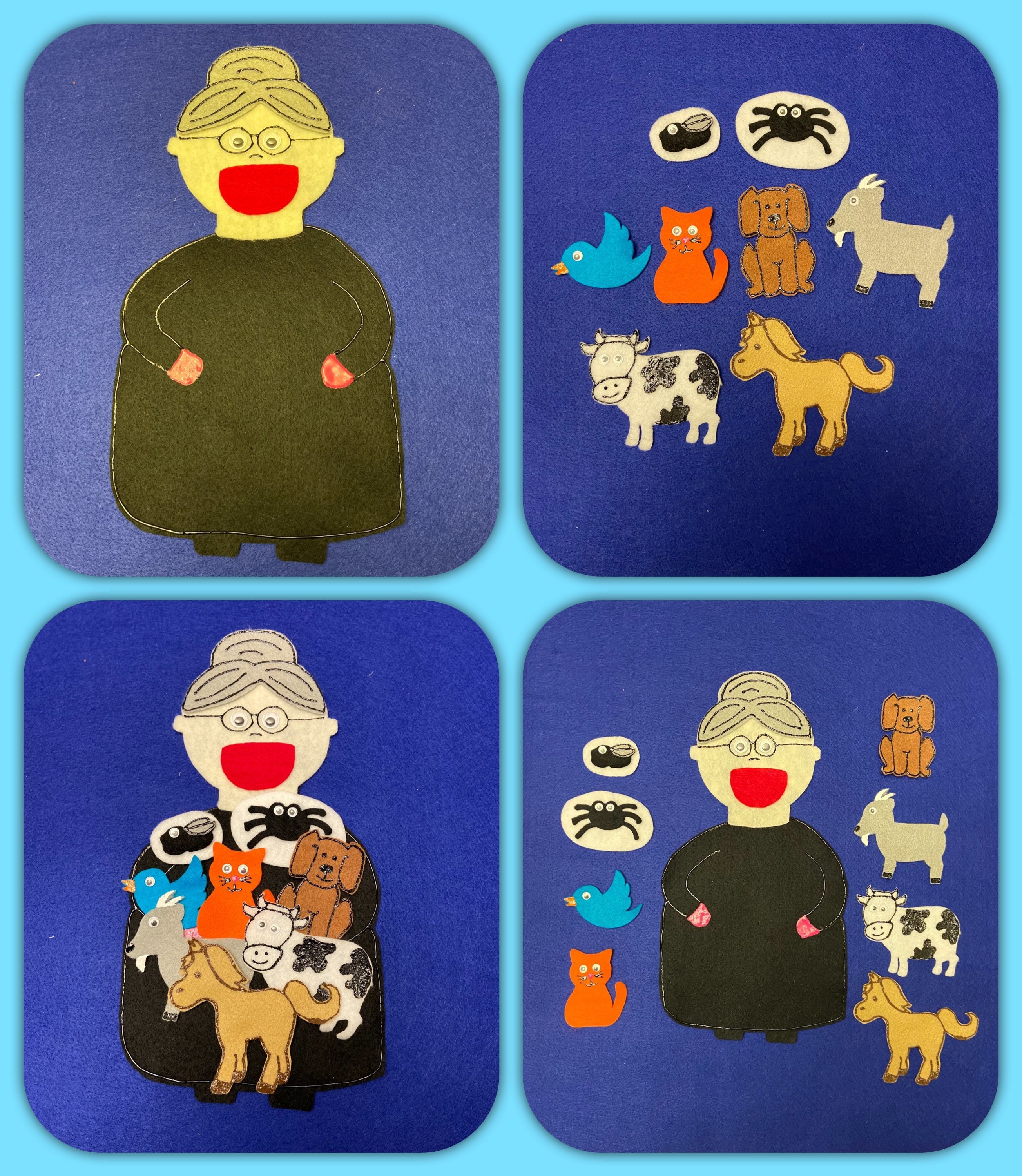 Old Lady Who Swallowed a Fly Felt Story Set - Etsy